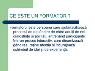 Formator curs de formare | PPT