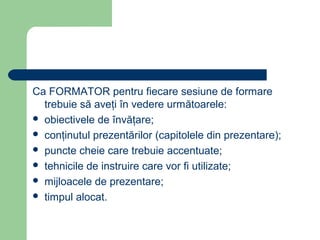 Formator curs de formare | PPT