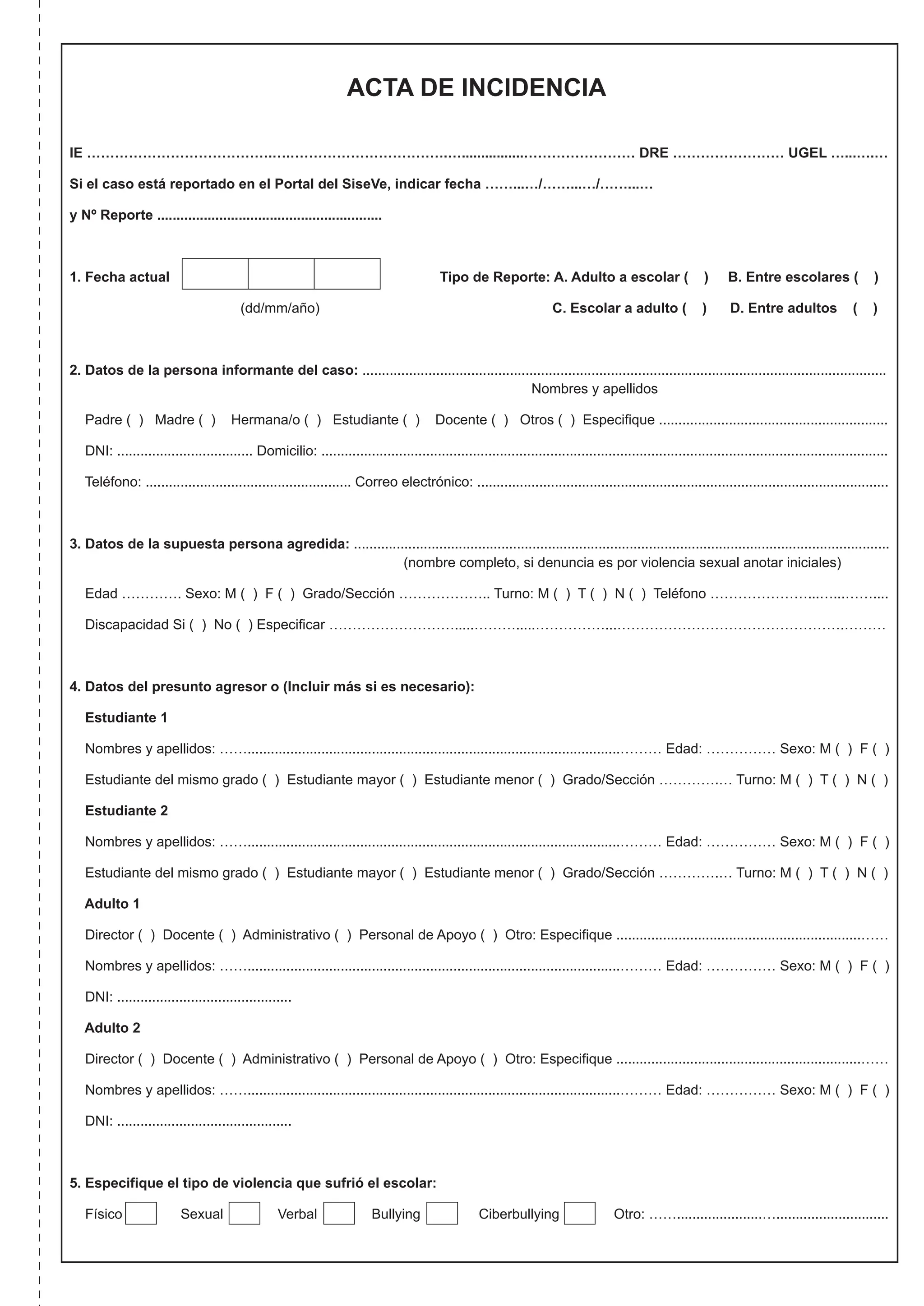 Formato_Registro_Incidencias.pdfjjjjjjjjjj | PDF | Education