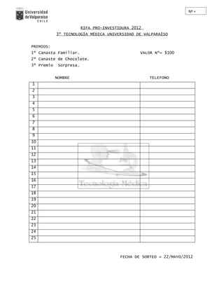 Meyella negocio solidaridad plantilla rifa 100 numeros excel implícito ...