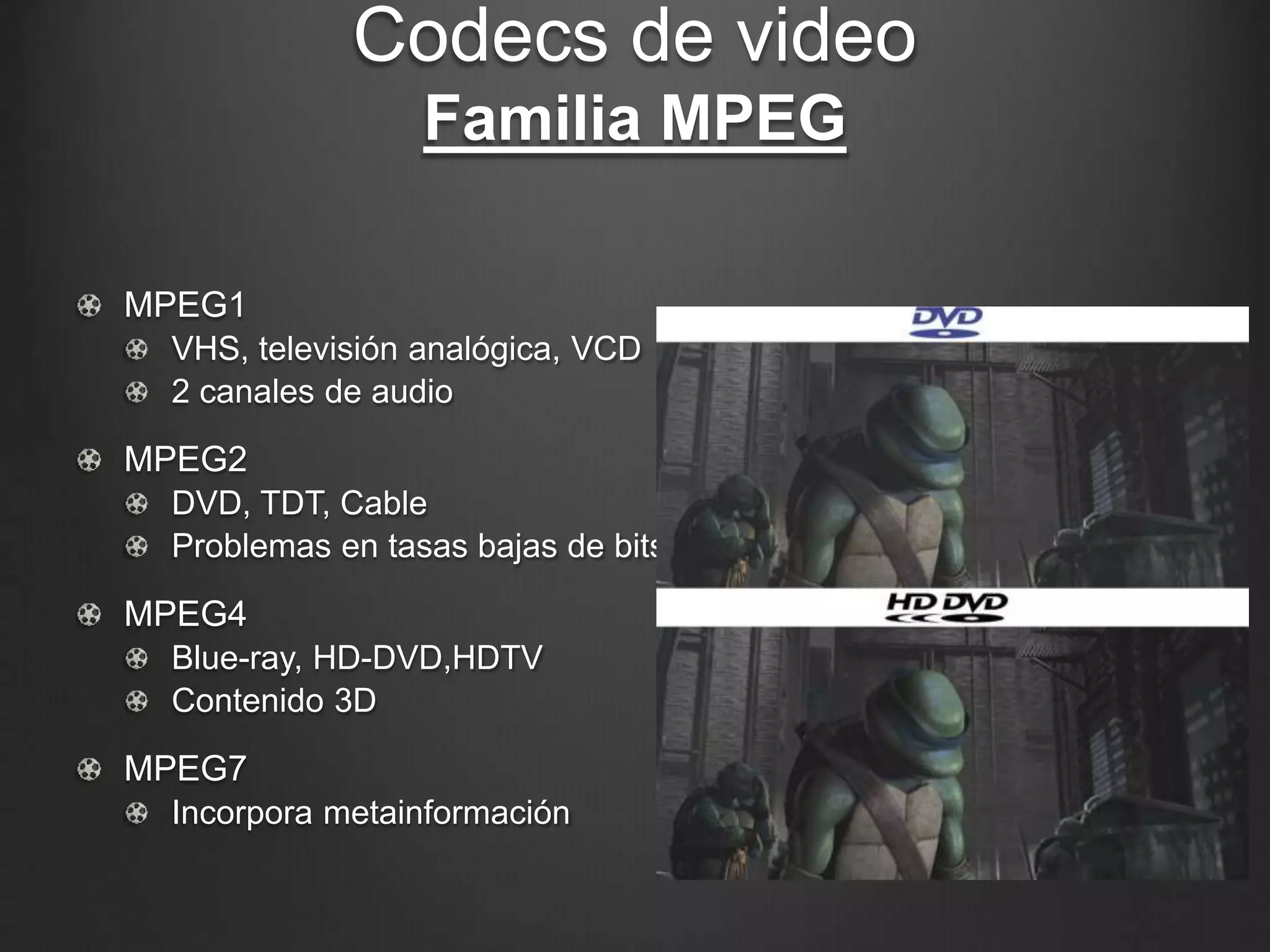 Formatos de almacenamiento del contenido multimedia | PPT