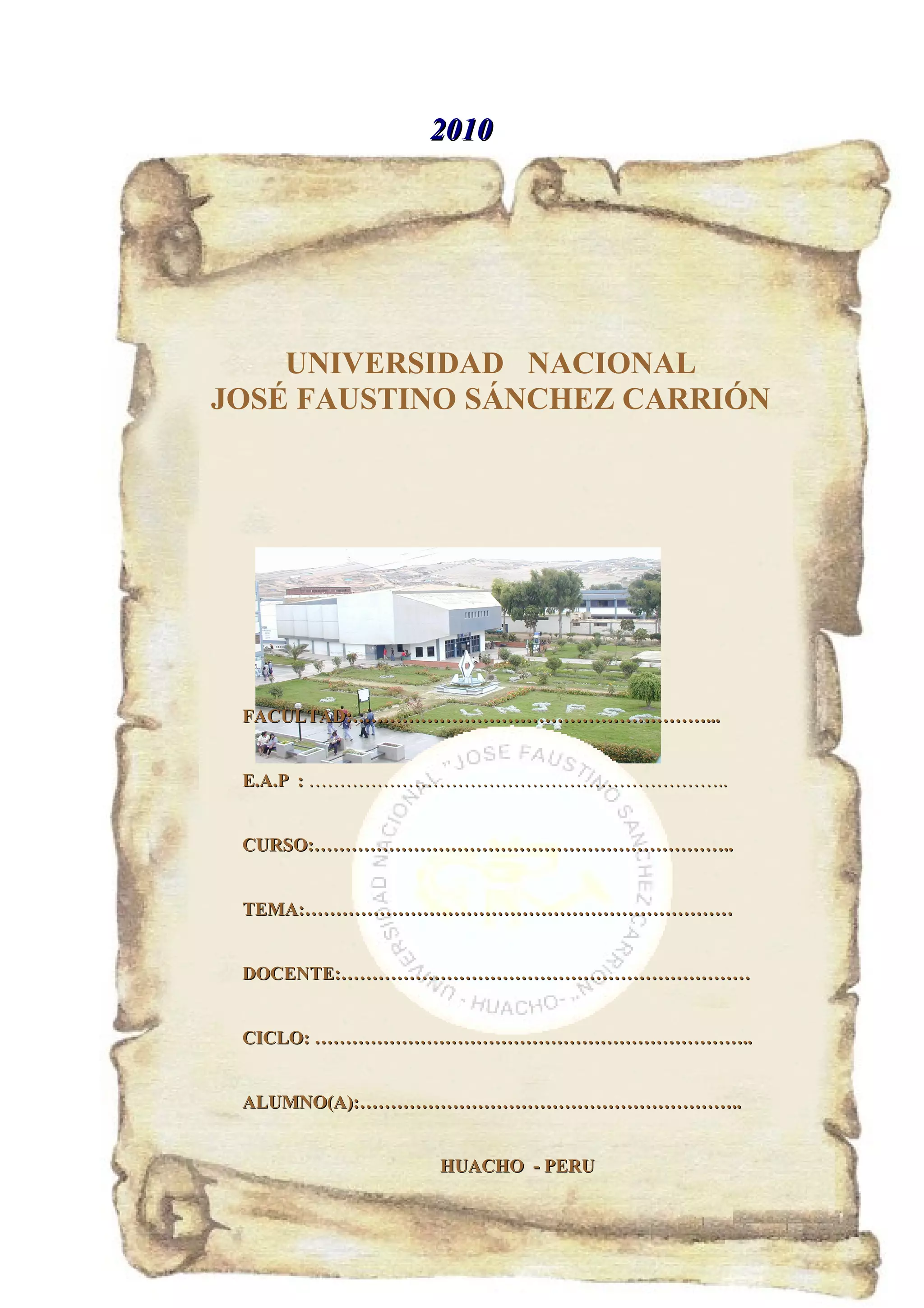 Formatos caratulas | DOC