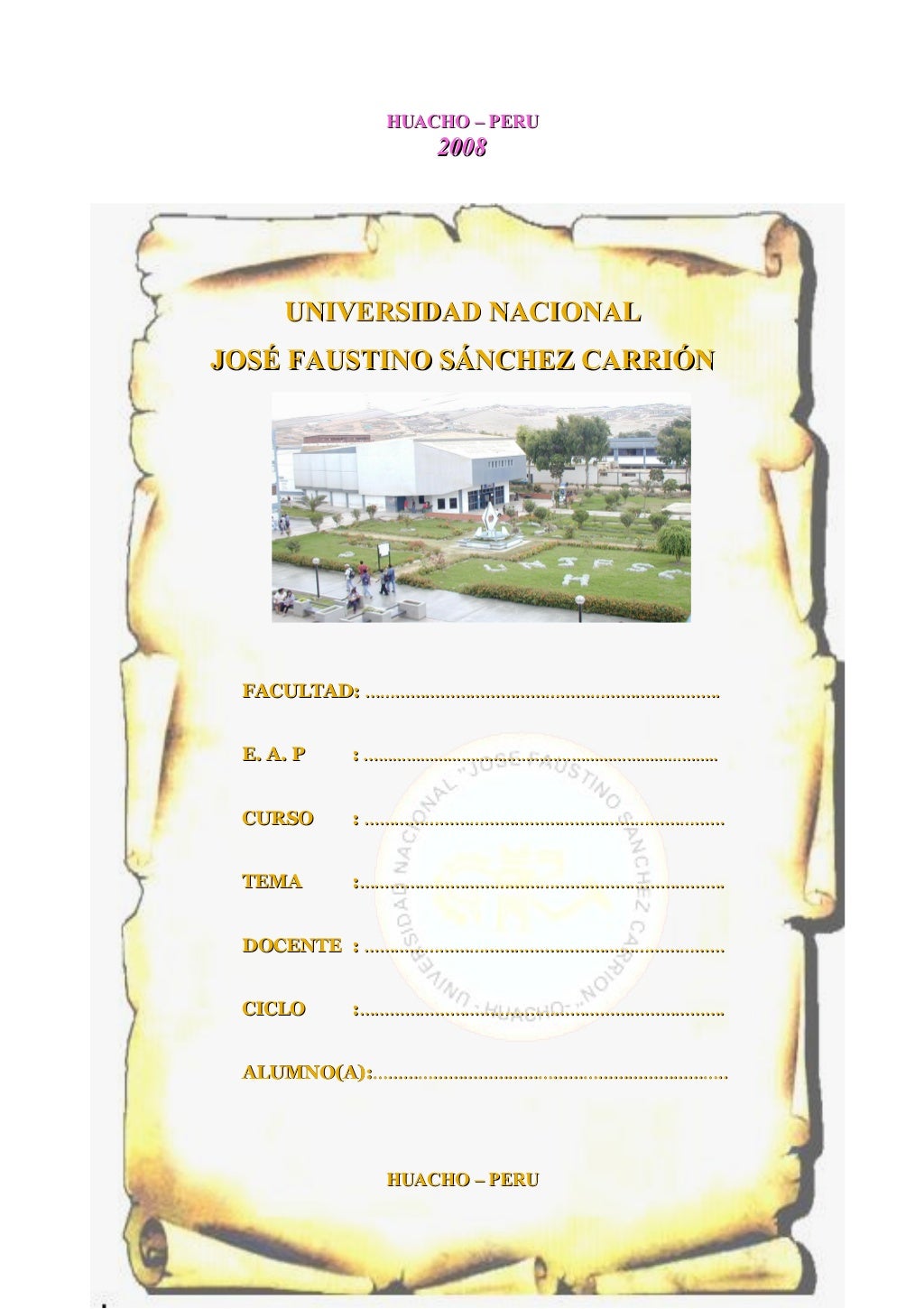 Formatos caratulas