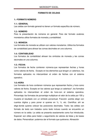 Formatos de celdas | PDF