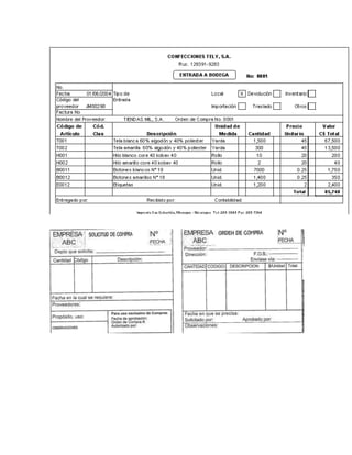 Formatos de logistica | DOCX