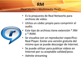 Formatos de video digital | PPTX