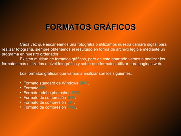 Formatos Graficos | PPT