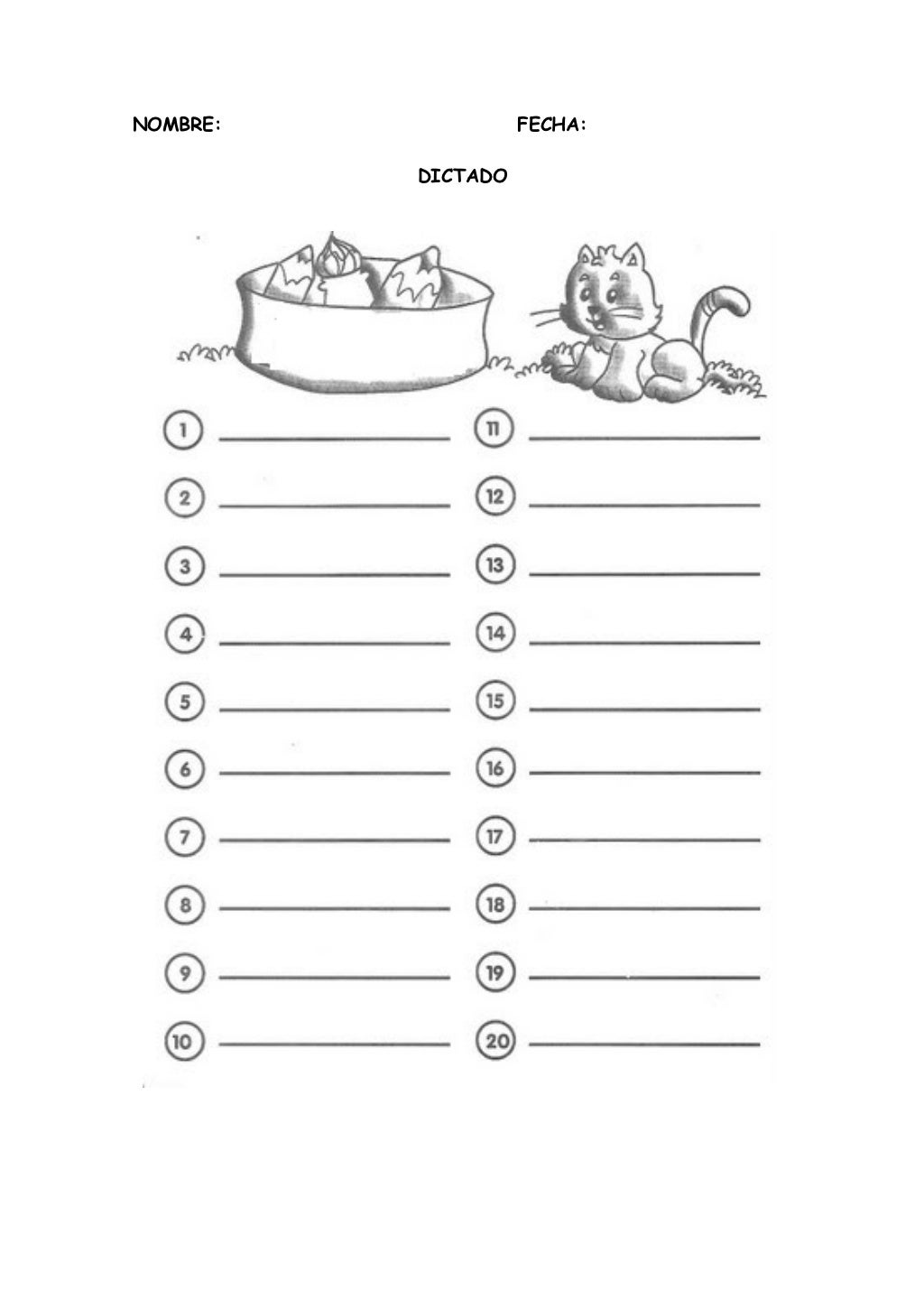 Formatos para dictados