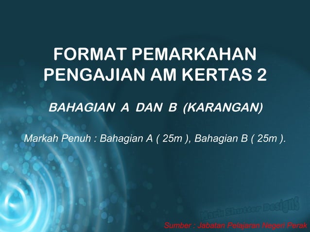 Format pemarkahan | PPS