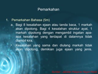 Format pemarkahan | PPS