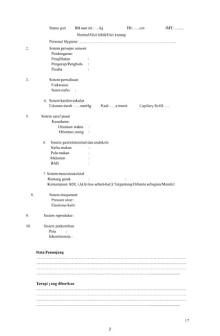 FORMAT PENGKAJIAN ASUHAN KEPERAWATAN.docx