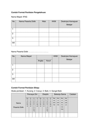 materi Format Penilaian Format Penilaian.docx