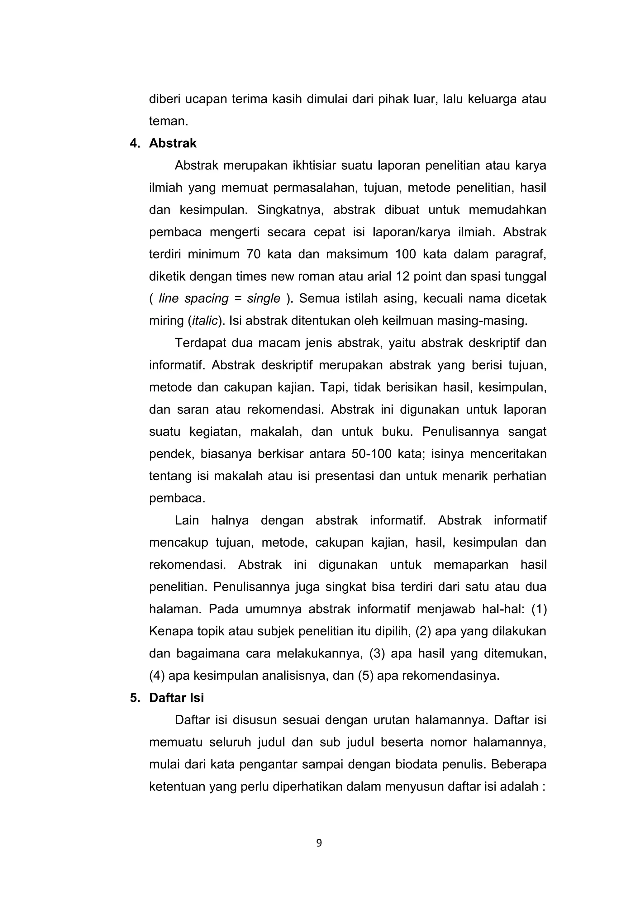 Format penulisan laporan | PDF