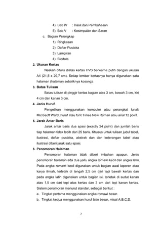 Format penulisan laporan | PDF