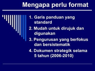 Format Penulisan Perancangan Strategik Kedah | PDF