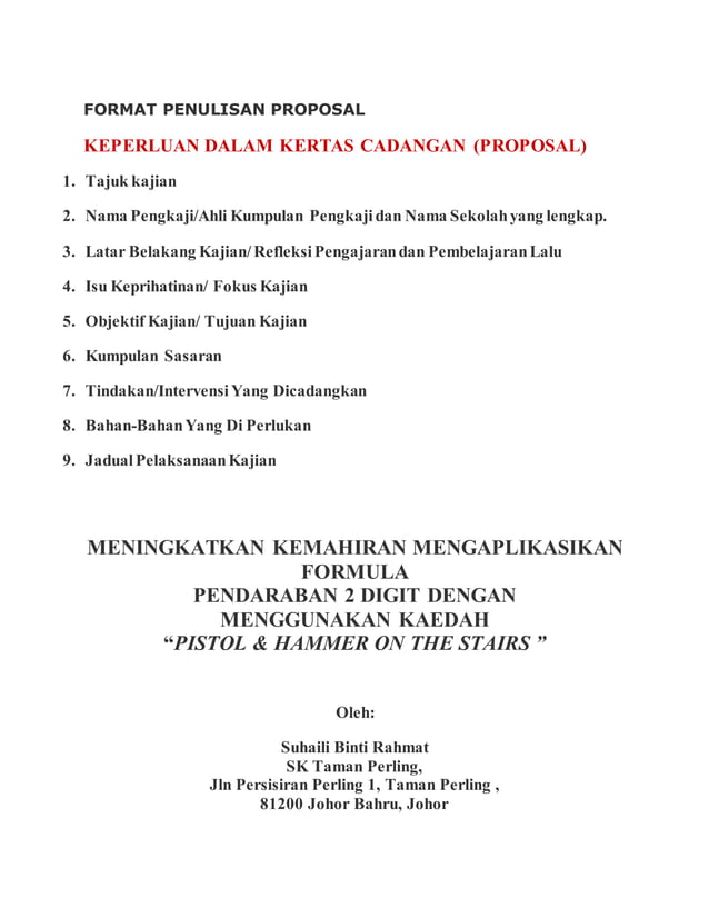Format penulisan proposal | DOCX
