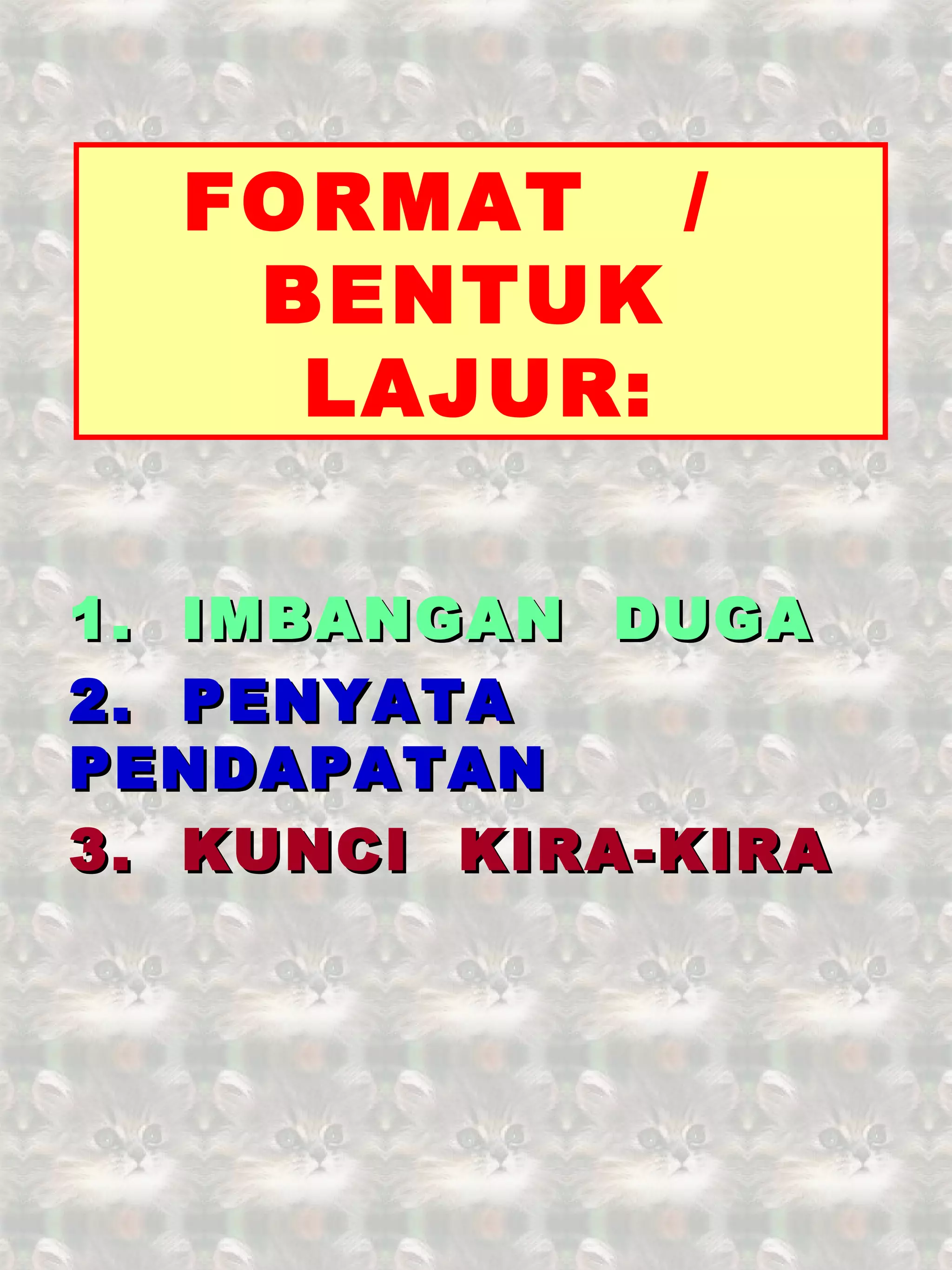 Format penyata | PPS