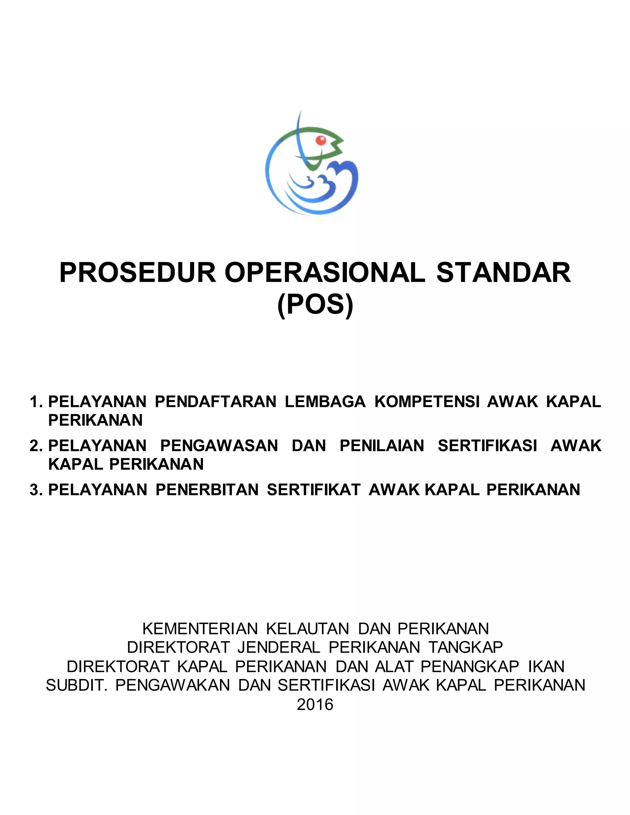 Format persuratan sertifikasi Awak Kapal Perikanan | DOCX