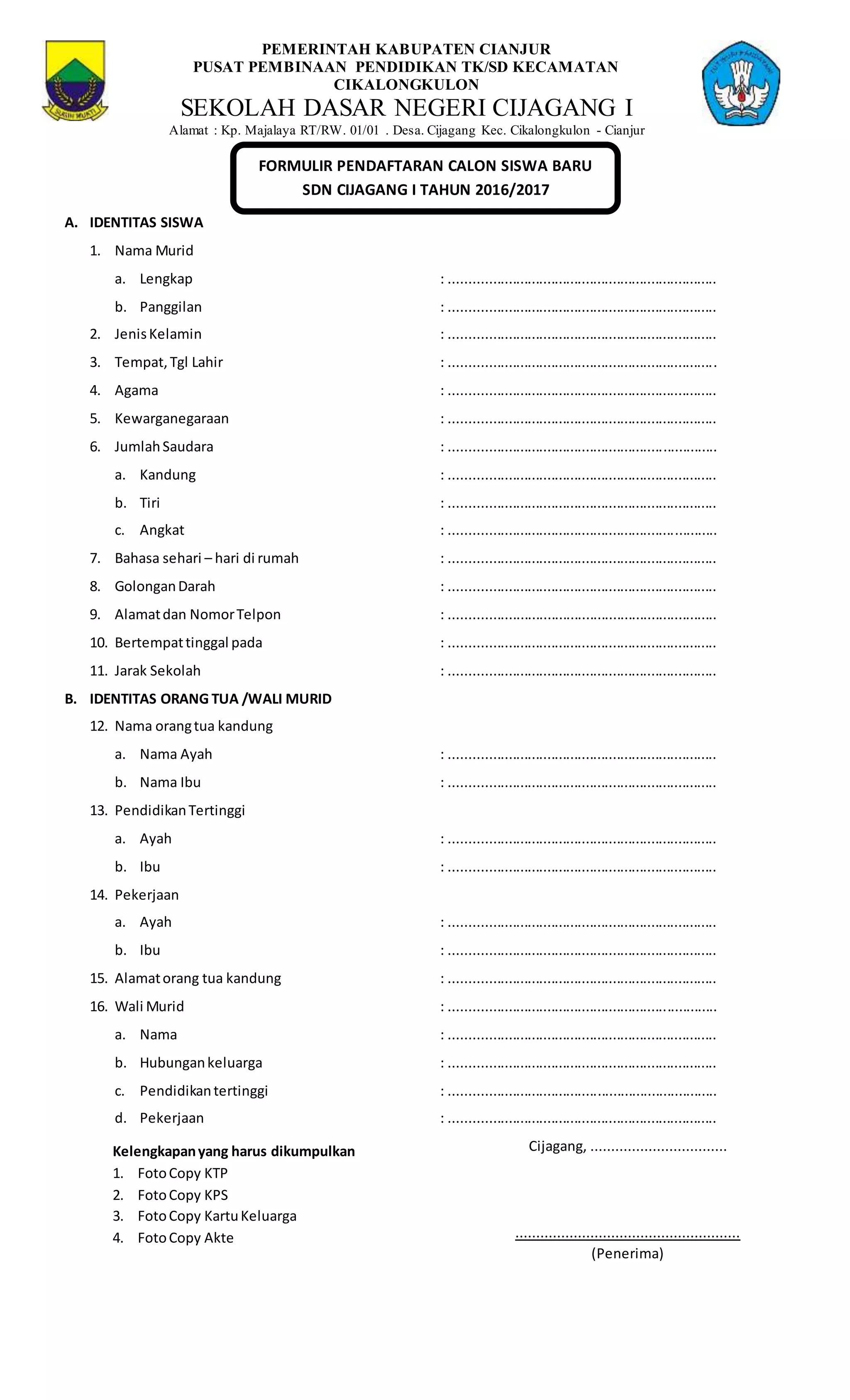 Format ppdb 2015 | DOCX