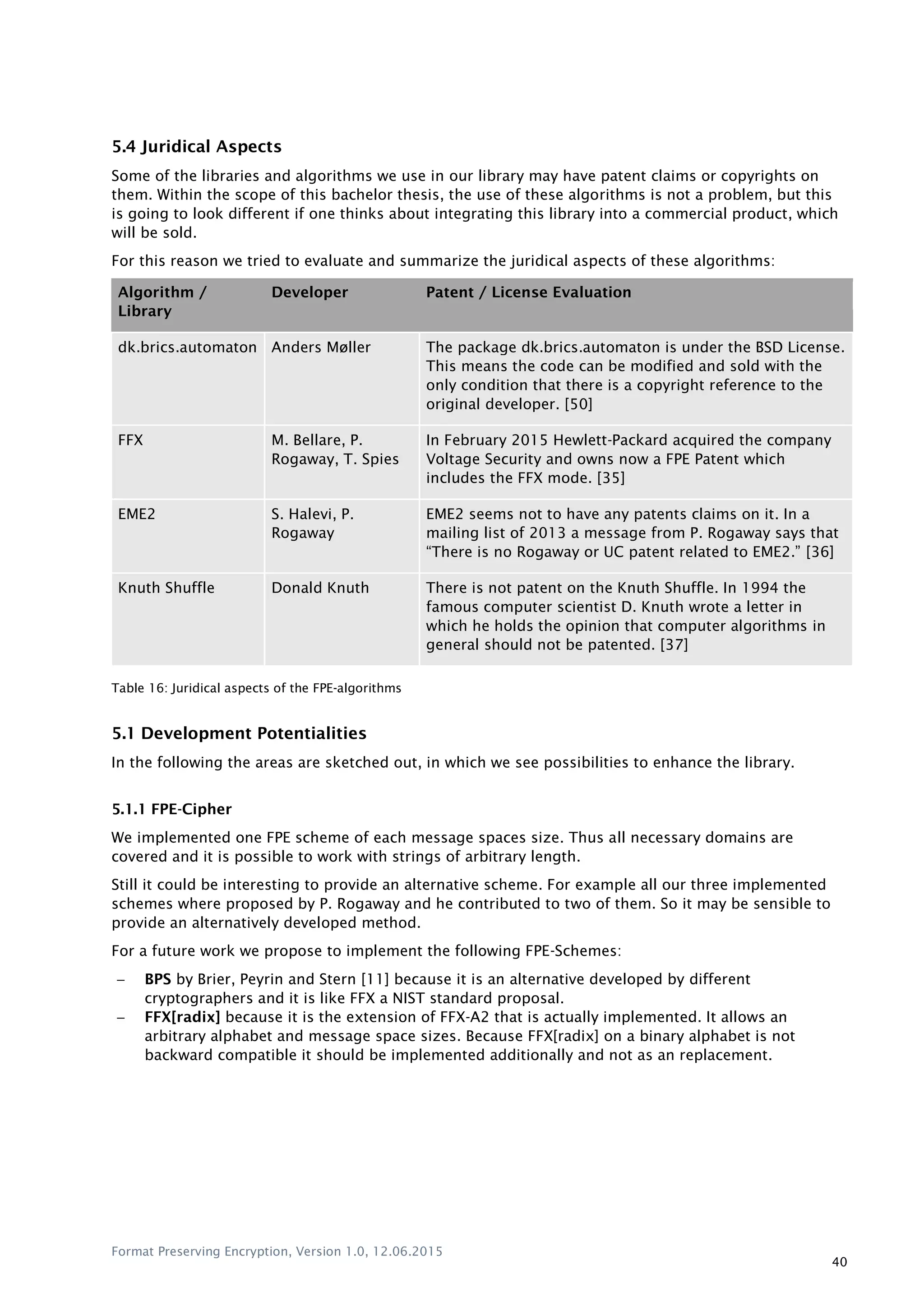 Format Preserving Encryption Bachelor Thesis Pdf Databases Computer Software And Applications