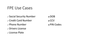 Format preserving encryption (FPE) - A Brief Intro | PPTX