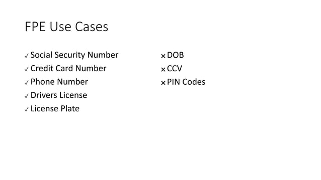 Format preserving encryption (FPE) - A Brief Intro | PPT