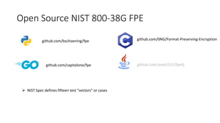 Format preserving encryption (FPE) - A Brief Intro | PPT