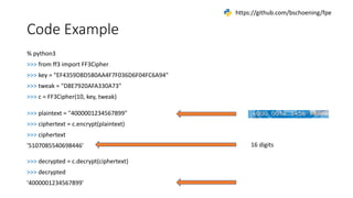Format preserving encryption (FPE) - A Brief Intro | PPT