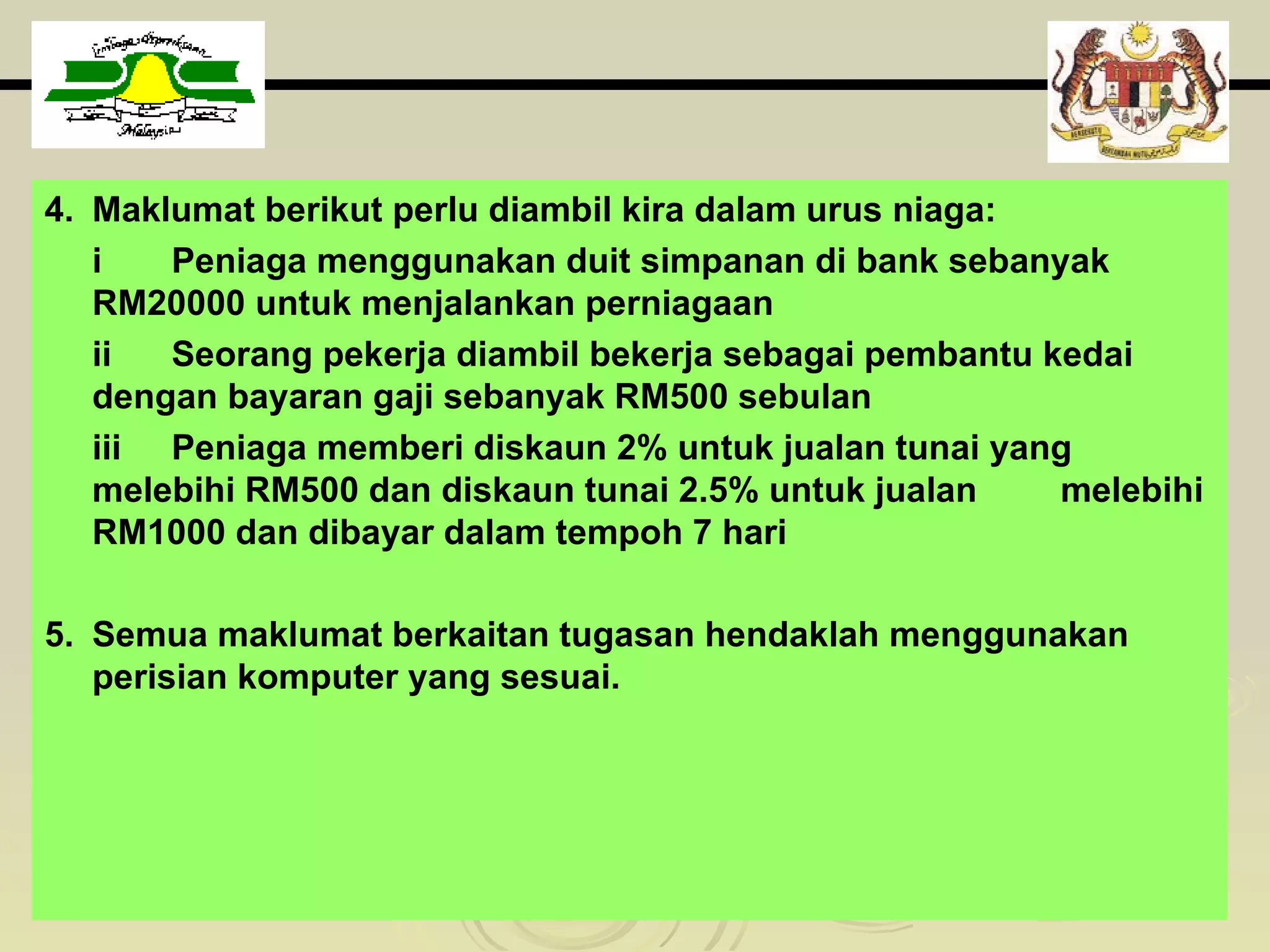Format prinsip perakaunan bermula 2011 kertas 3 | PPT