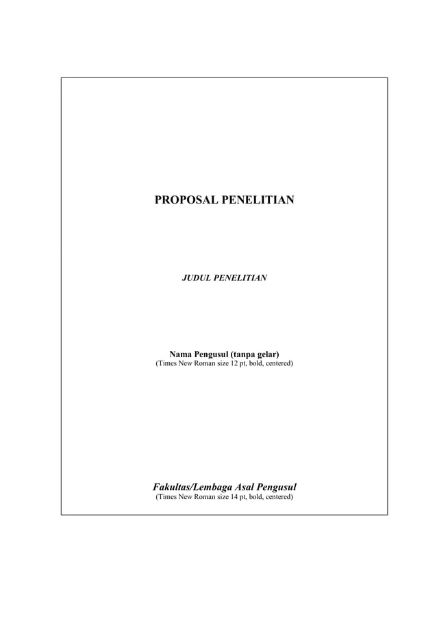 Format proposal | PDF