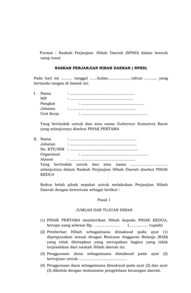 Format proposal hibah bansos 2014 | PDF