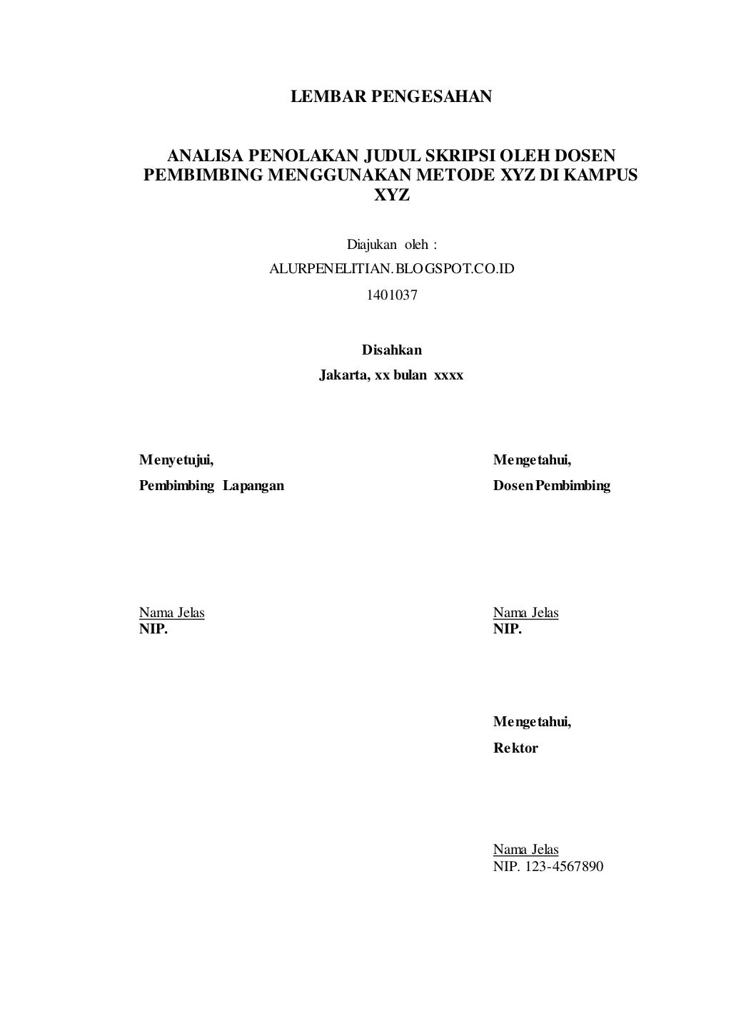 Format proposal skripsi