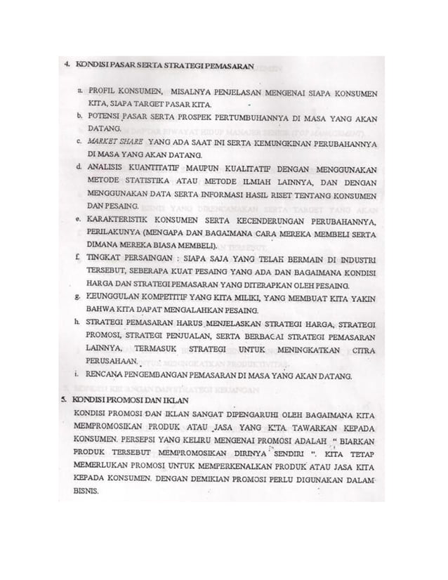 Format rencana bisnis | PDF