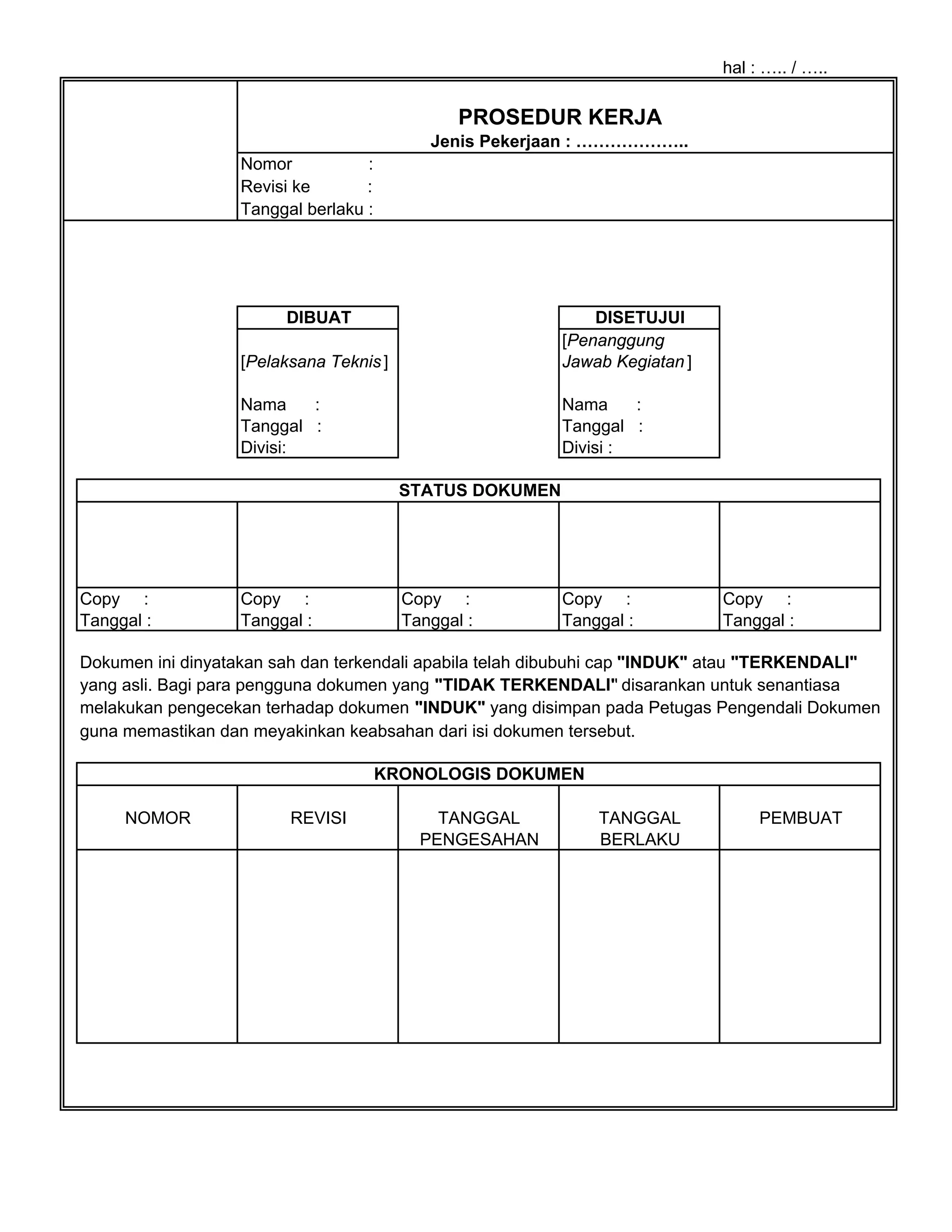 Format rk3 k dinas pu | PDF