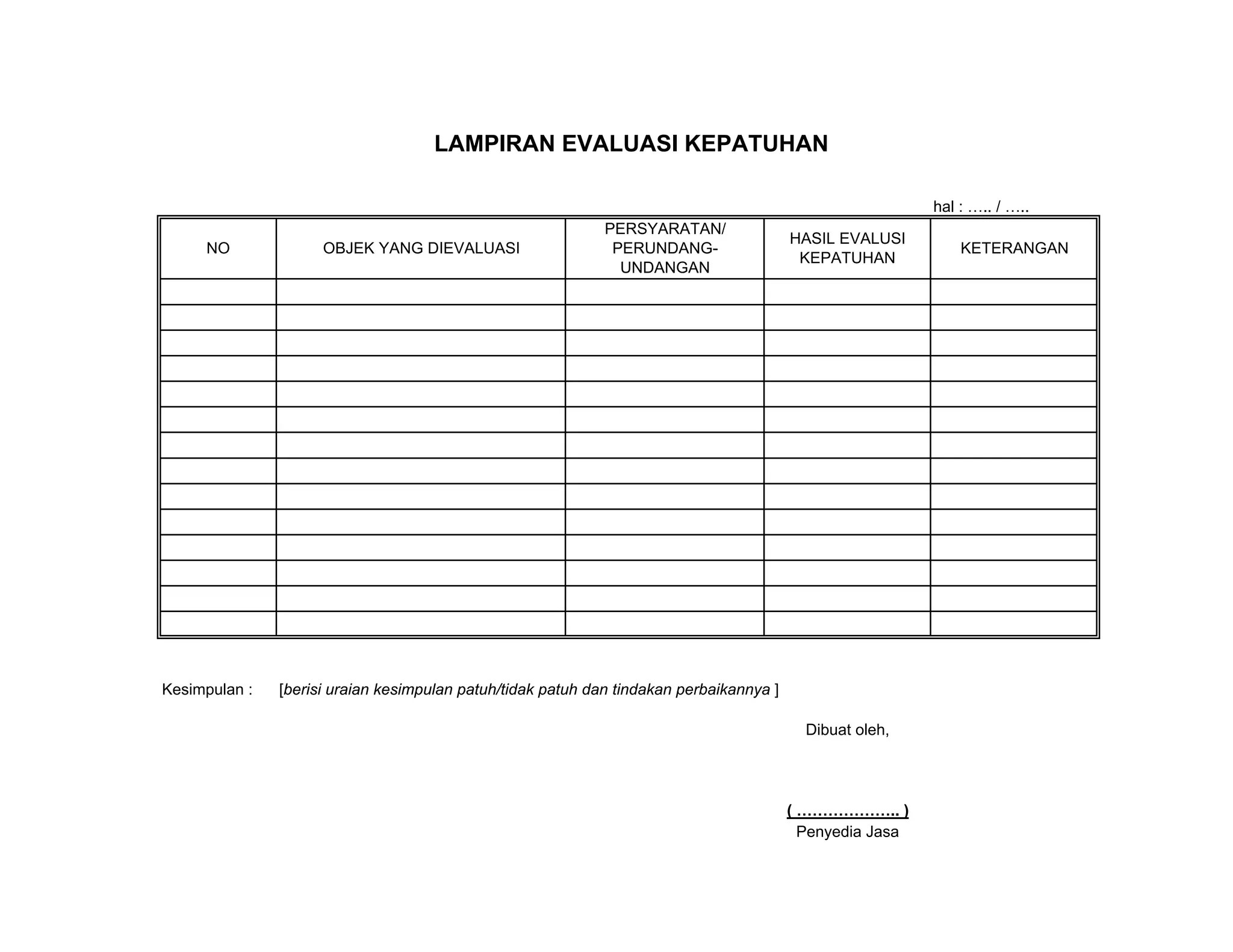 Format rk3 k dinas pu | PDF