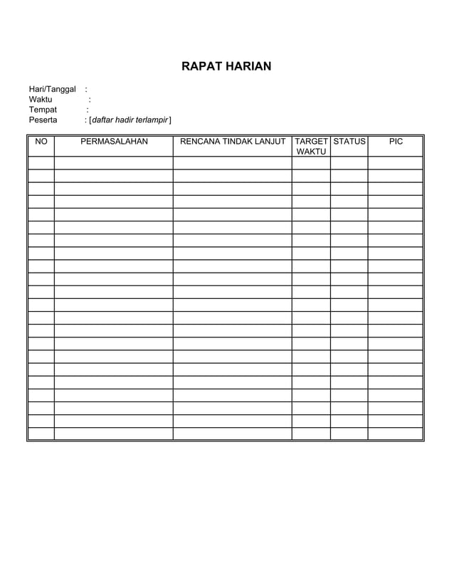 Format rk3 k dinas pu | PDF