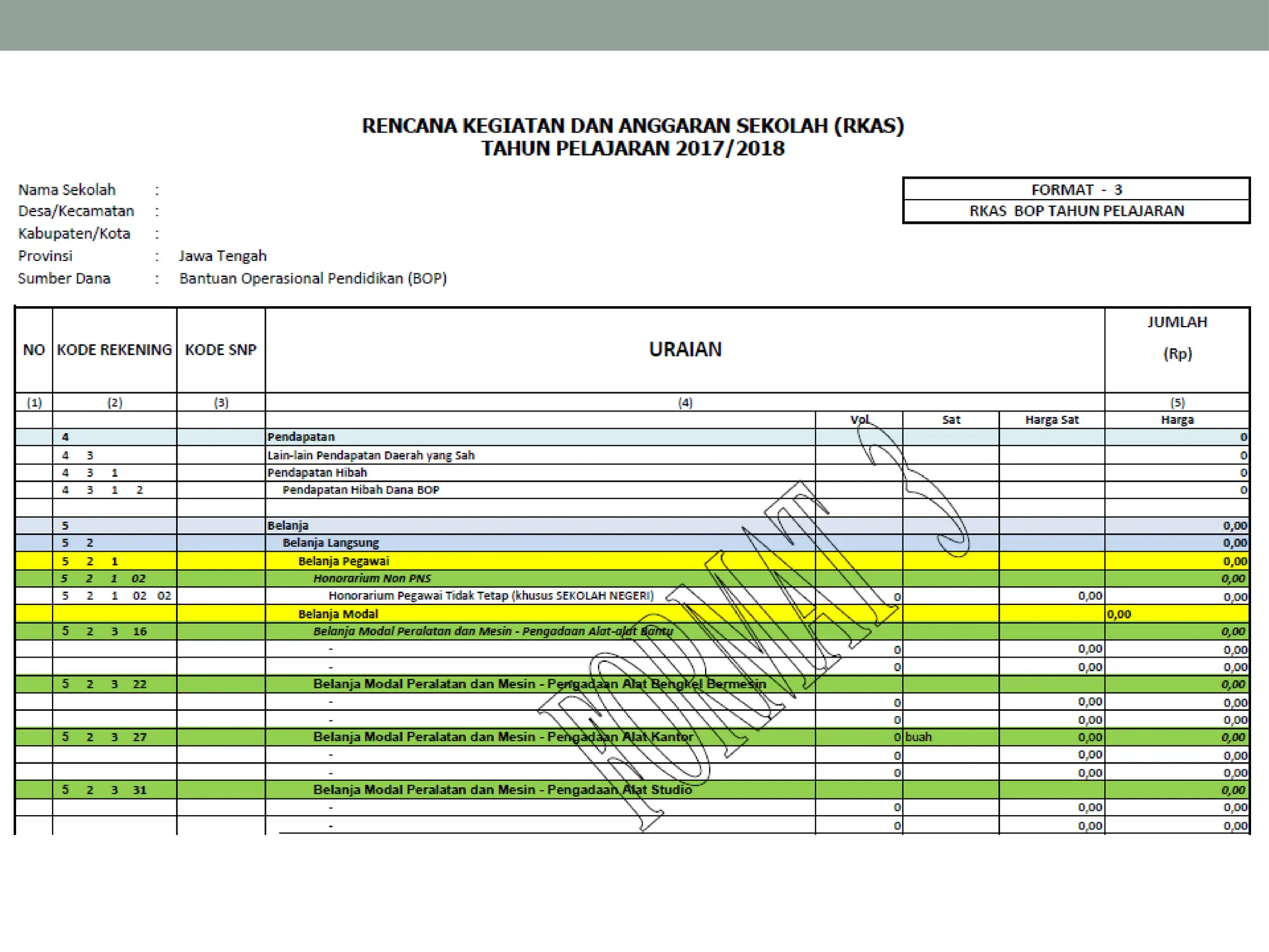 format Rencana Kegiatan Aanggaran S-2017 .pptx