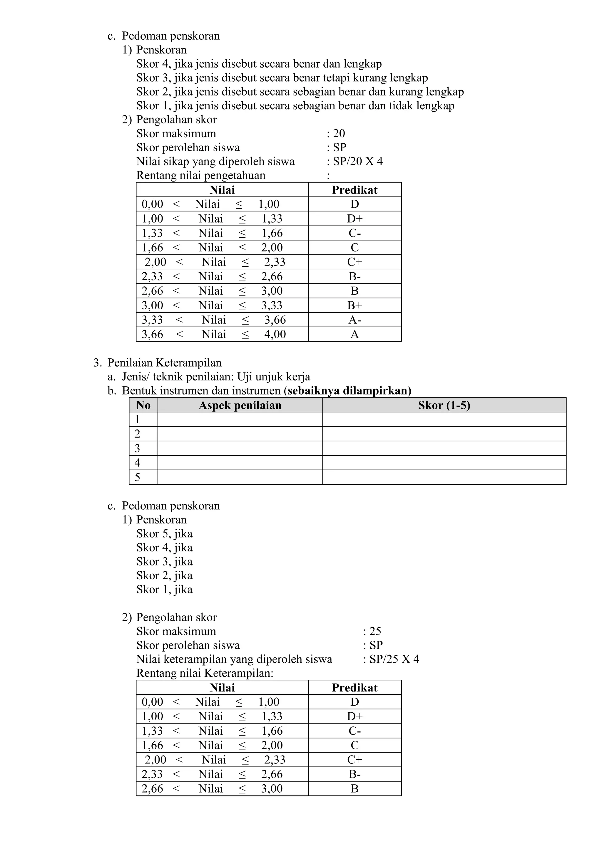 Format RPP Kurikulum 2013 | PDF