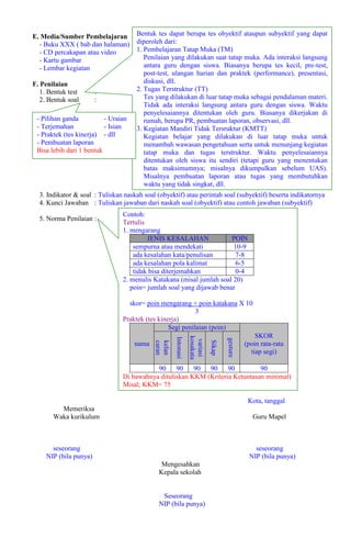 Format RPP Berkarakter | PDF