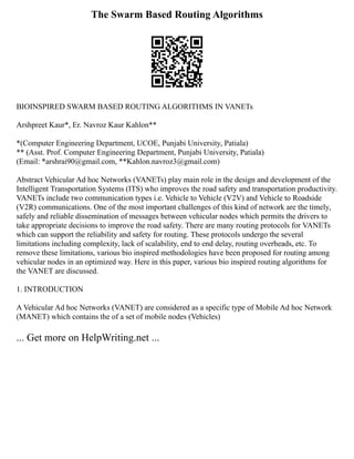 Format Sample Abstract For Paper Presentation - Sche | PDF