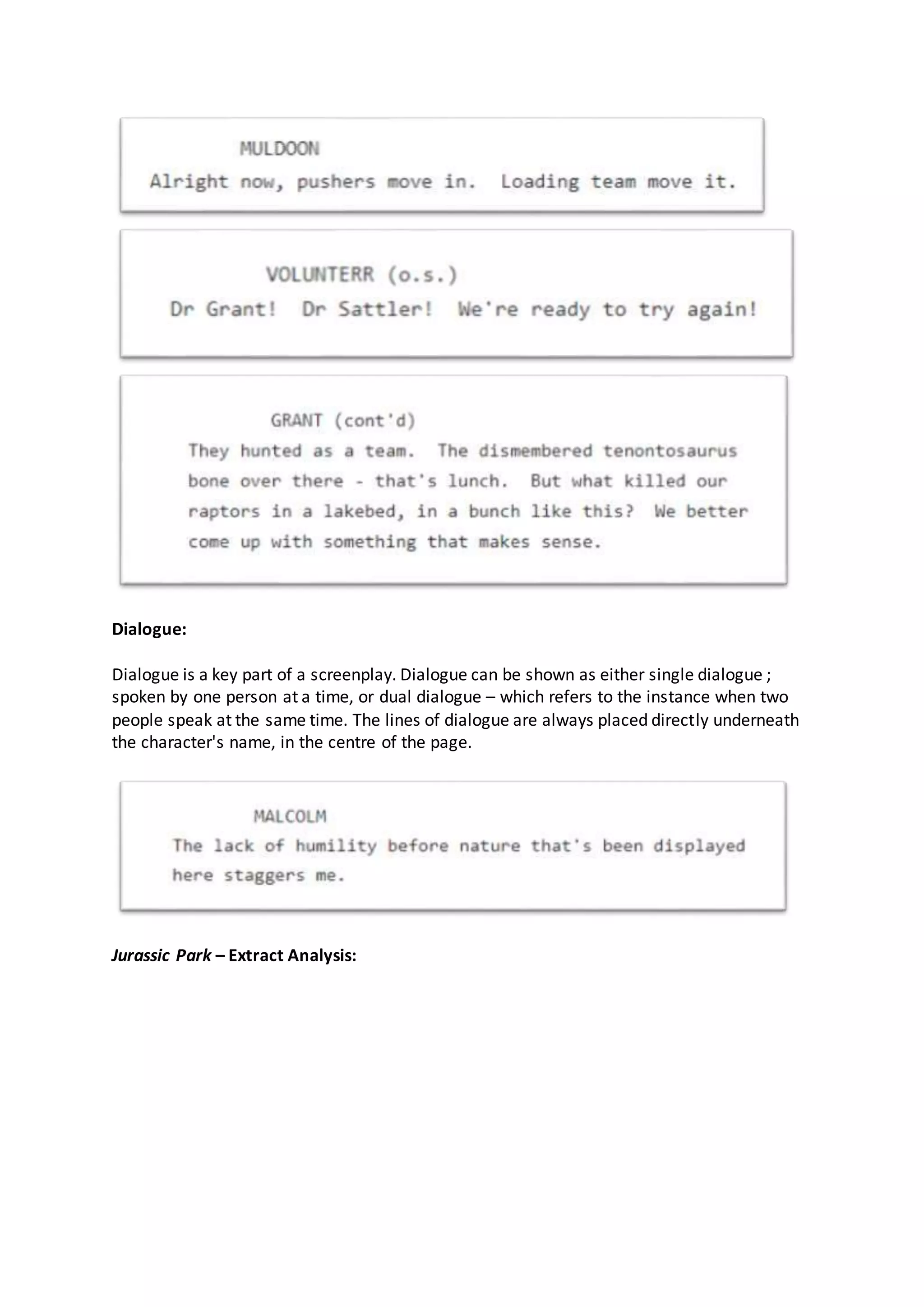 Formats and conventions of scripts for media products | DOCX