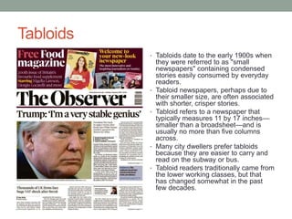 Formats and sizes of newspapers | PPT