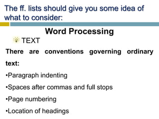 Formats & conventions | PPTX