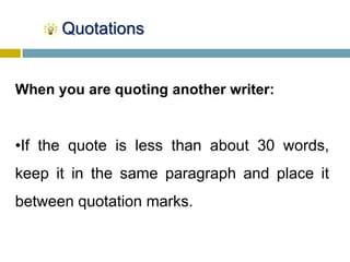 Formats & conventions | PPT