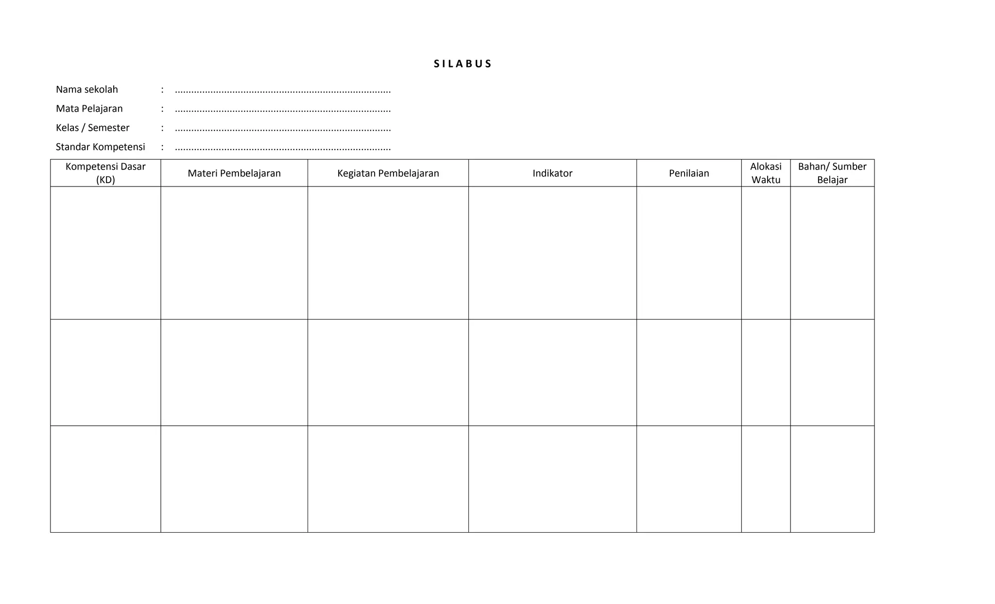 Format sk kd, silbus, kkm | DOCX