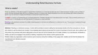 Formats of Retail | PPT