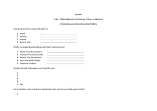 Contoh Format SPPL | DOCX