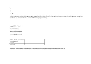 Contoh Format SPPL | DOCX