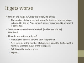 Format String Exploitation | PPT