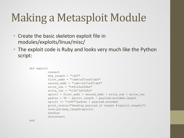 Format String Exploitation Ppt